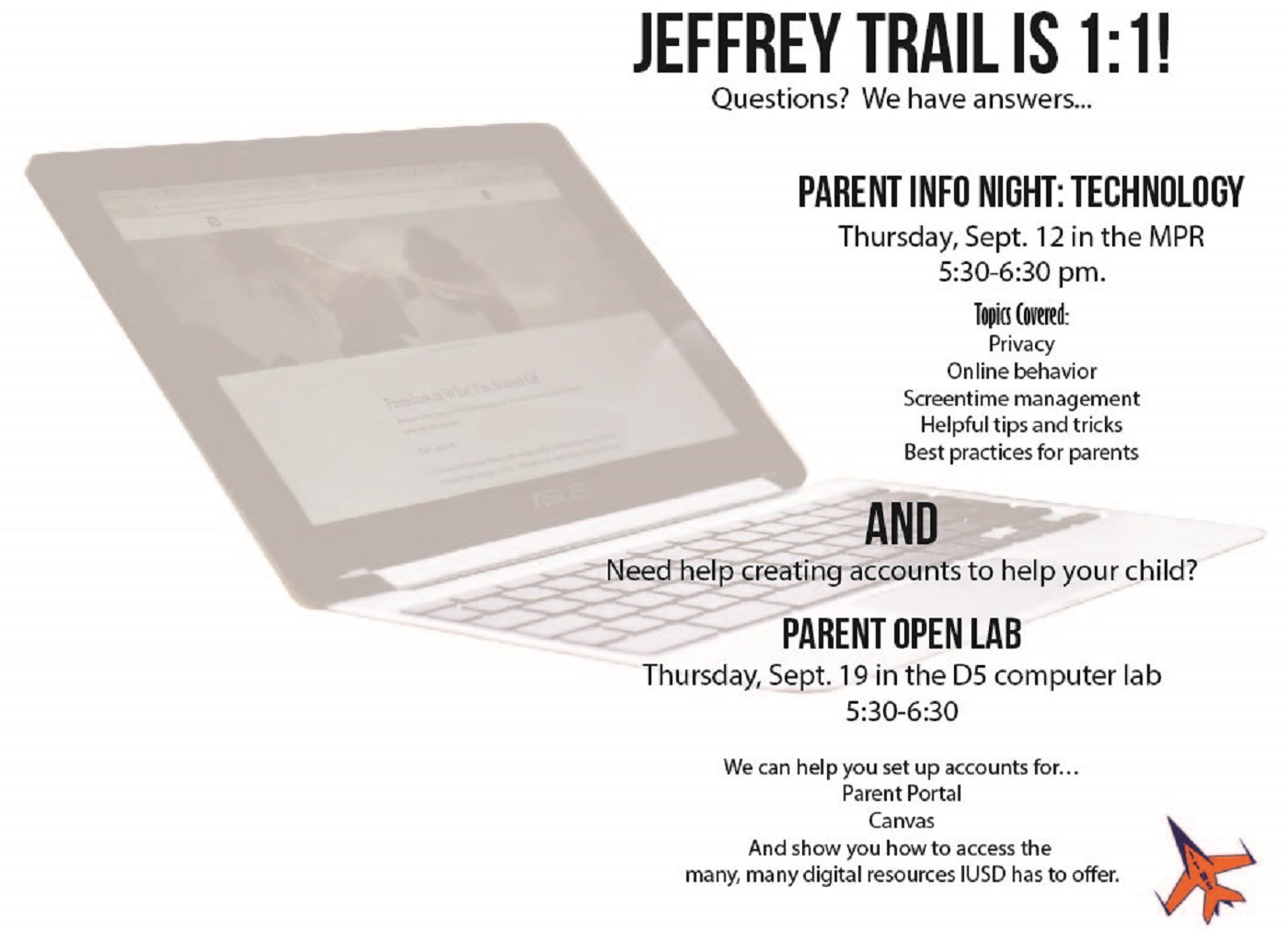Parent Info Night! | Jeffrey Trail Middle School
